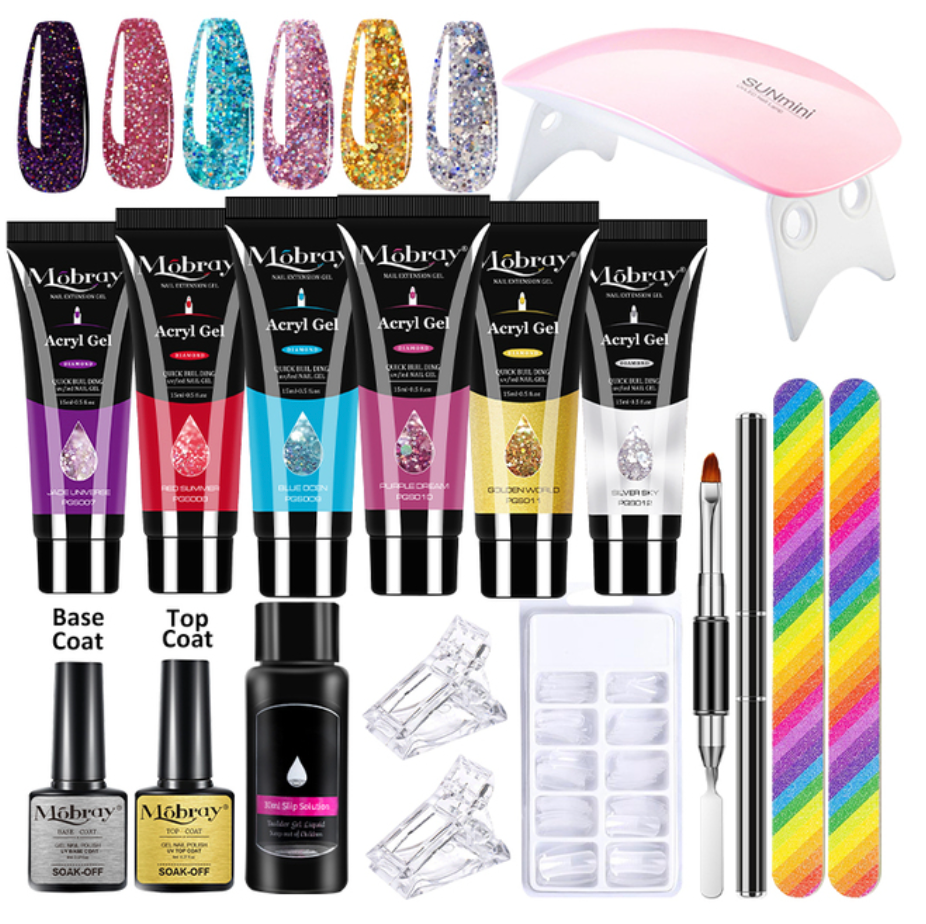 Poly Gel Nail Kit - 3/6 Colours - Exclusive Offer – NailSala